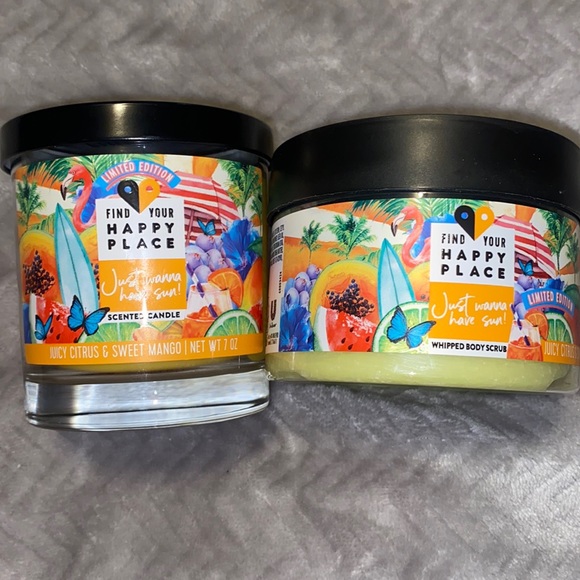 HAPPY PLACE | Bath & Body | Scented Candle Whipped Body Scrub Bundle ...